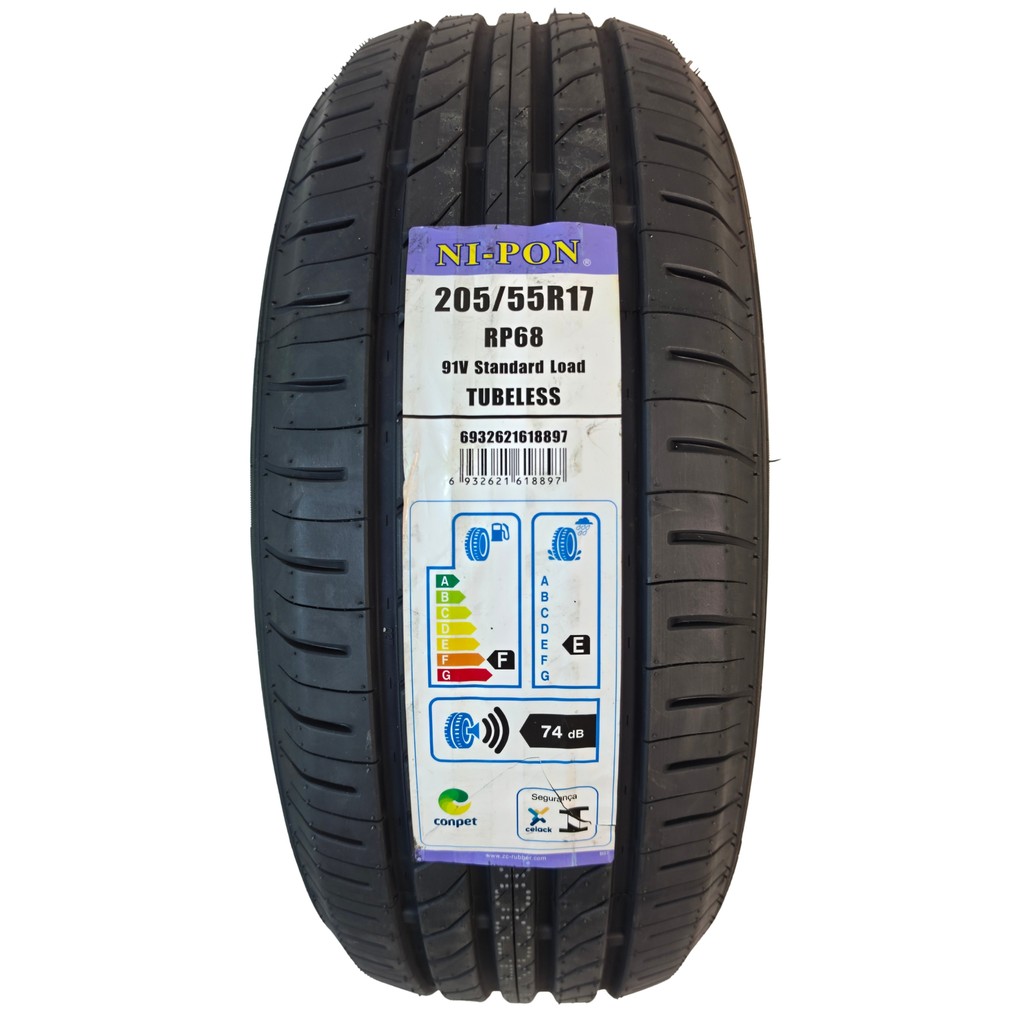 Pneu NOVO 205/55R17 91V Ni-Pon RP68 Tubeless SL Aro17 T-Cross Sonata ...