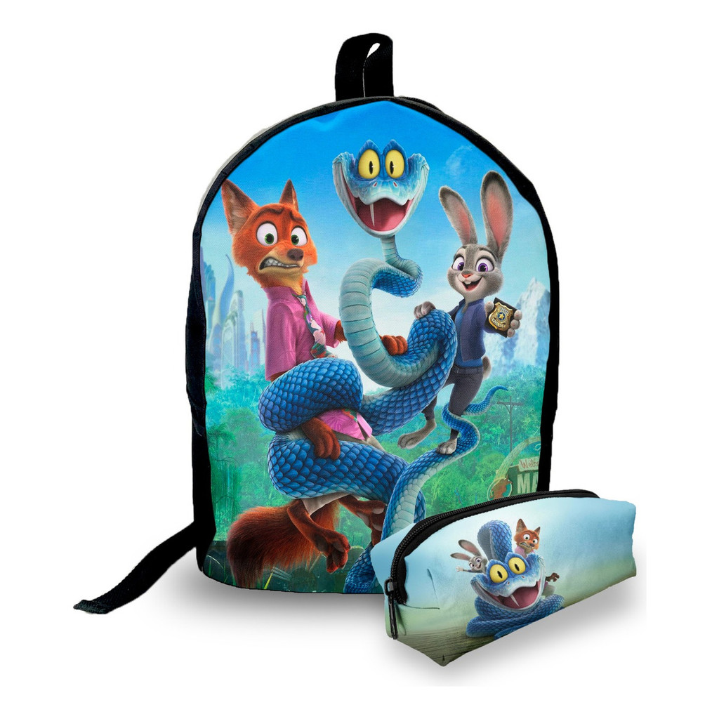 Mochila Urbana + Estojo - Tema Zootopia 2 - Lançamento 2026 | Shopee Brasil