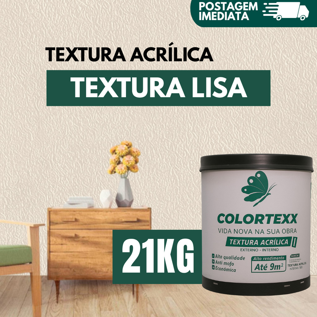 Textura Lisa 21kg Interno externo Revestimento parede Acabamento ...