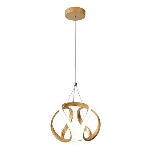 Lustre Pendente Led Ondas Design Moderno 35w Luz 3 Temperaturas 127 ...