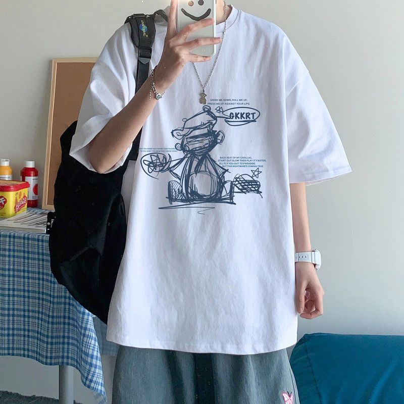 2026 Moda 2026 Camiseta masculina de manga curta verão na moda ins ...