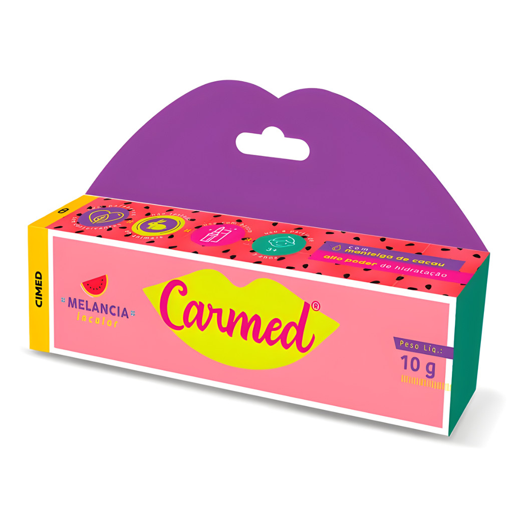 Hidratante Labial Carmed Melância - Bisnaga 10g | Shopee Brasil