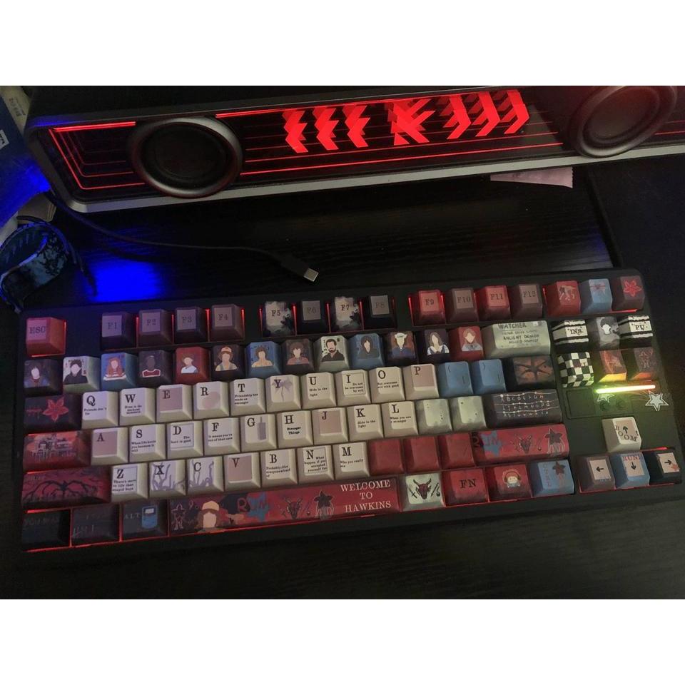 Stranger Things Keycaps 130 + Teclas Cherry/FOA Profile PBT Wooting ...