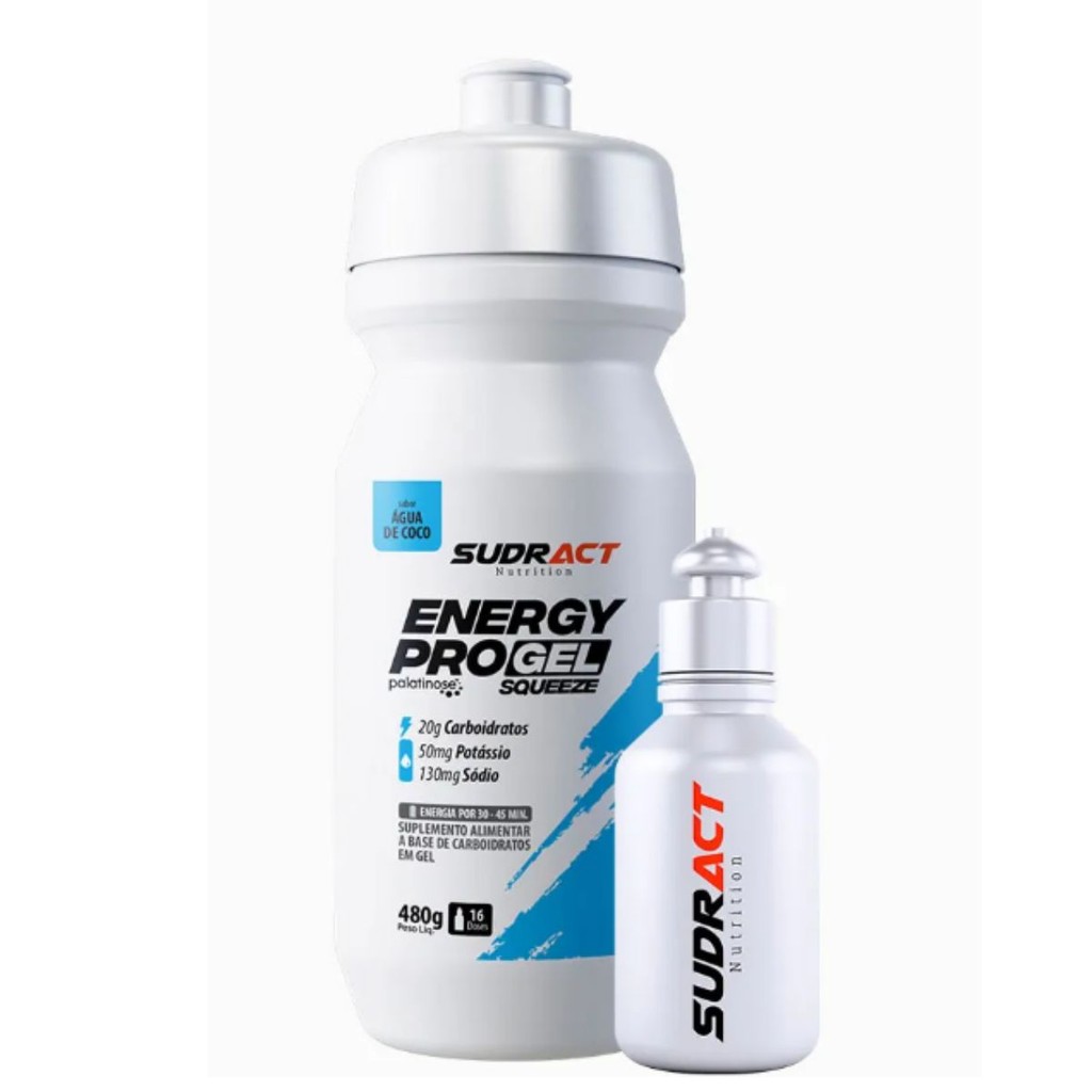 Gel Carbo 16 doses Kit Energy Pro Squeeze + Mini Sudract 480g Pedal ...