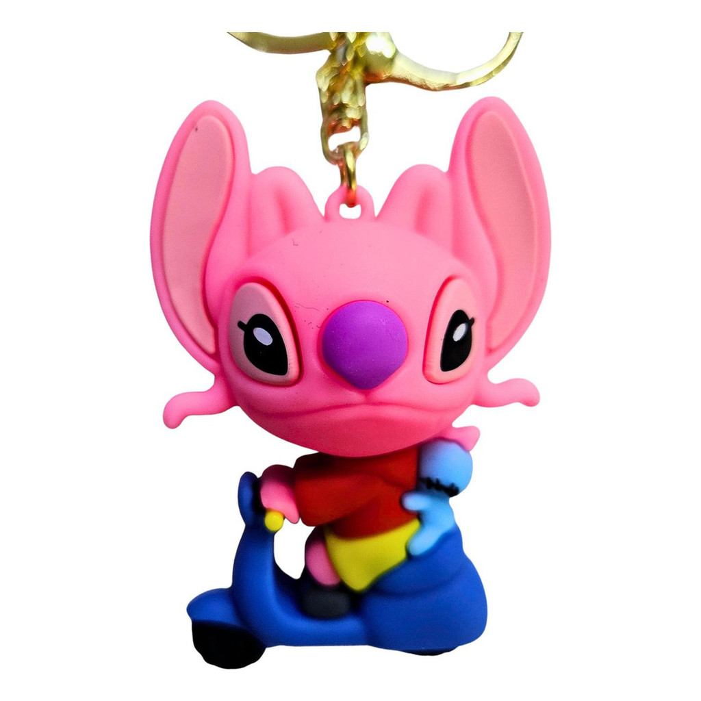Chaveiro Stitch Disney, Emborrachado, Lilo & Stitch Rosa | Shopee Brasil