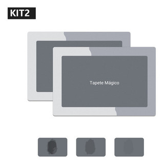 Kit 2 Tapete Banheiro Antiderrapante Absorvente Magico 40x60 cm Cinza ...