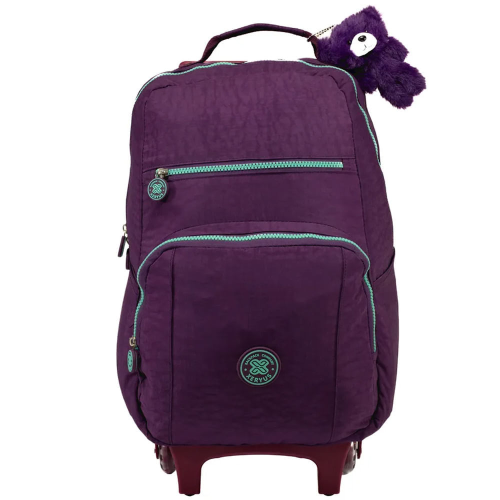 Mochila com Rodas Juvenil 16 - Trendy Roxo | Shopee Brasil