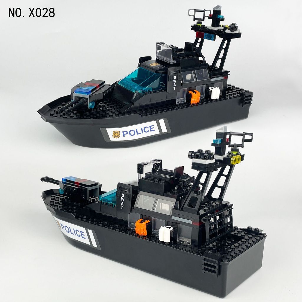 Novo produto pronto estoque compatível Lego swat Black Shark navio ...