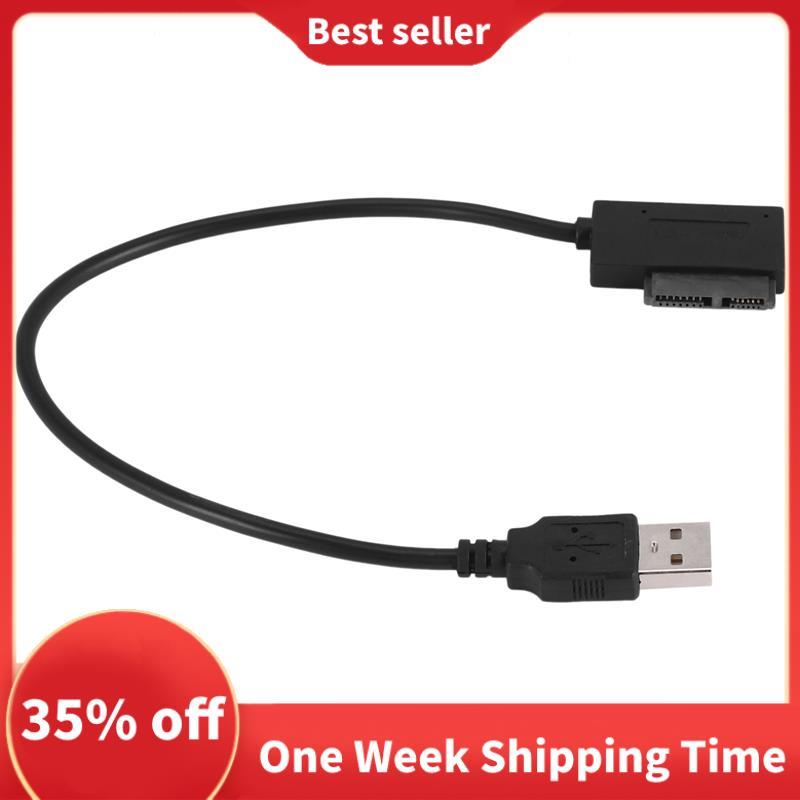 Adaptador USB PC 6P + 7P CD DVD Rom Para 2.0 Conversor Slimline Cabo De ...