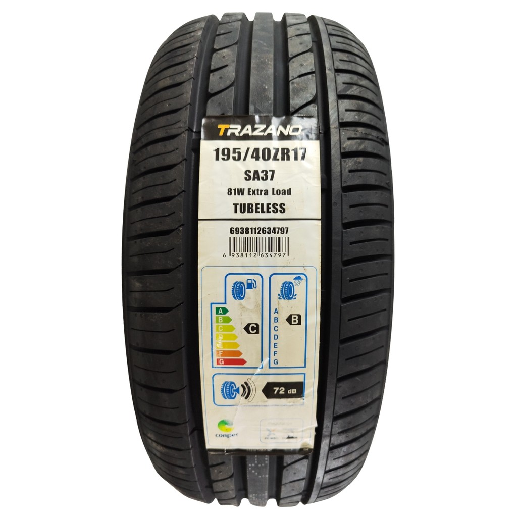 Pneu 195/40R17 Trazano SA37 81W XL Novo Alta Performance Aro 17 Corsa ...