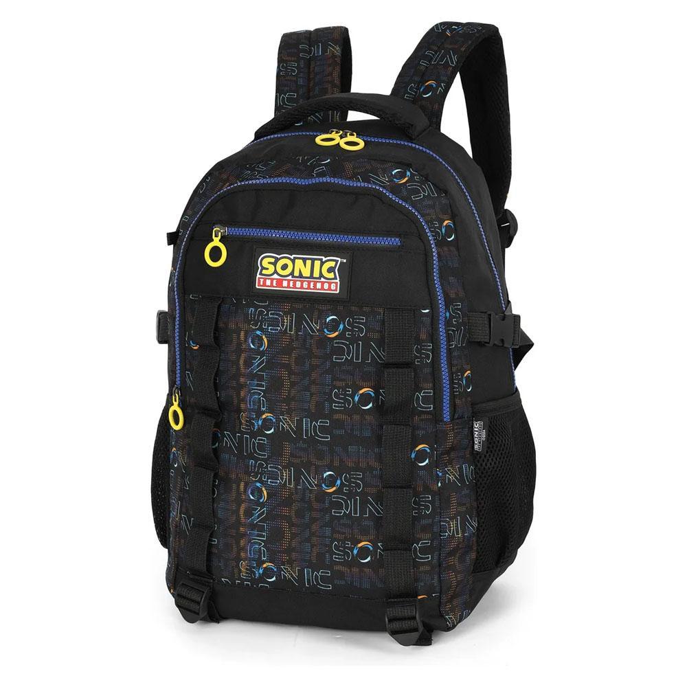 Mochila Costas 18" Sonic The Hedgehog Logo Preto Luxcel | Shopee Brasil
