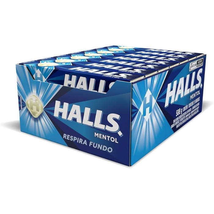 Bala Drops Halls Mentol 28g Caixa Com 21 Unidades | Shopee Brasil