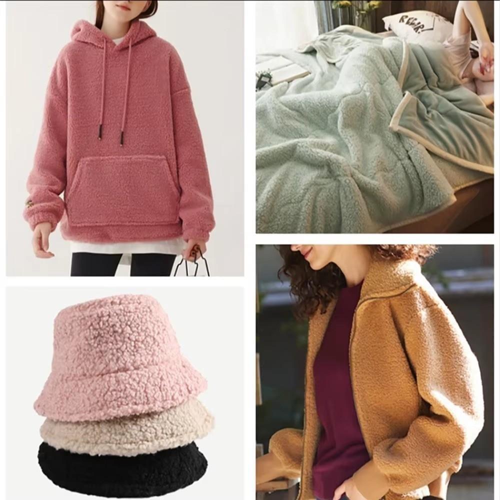 Tecido De Lã Coral AROLI , De Cordeiro Falso De Pelúcia 160x100cm ...