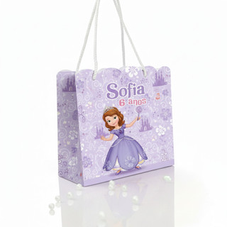 Kit 10 Sacolinha Personalizadas De Festa Infantil Princesa Sofia Nome ...