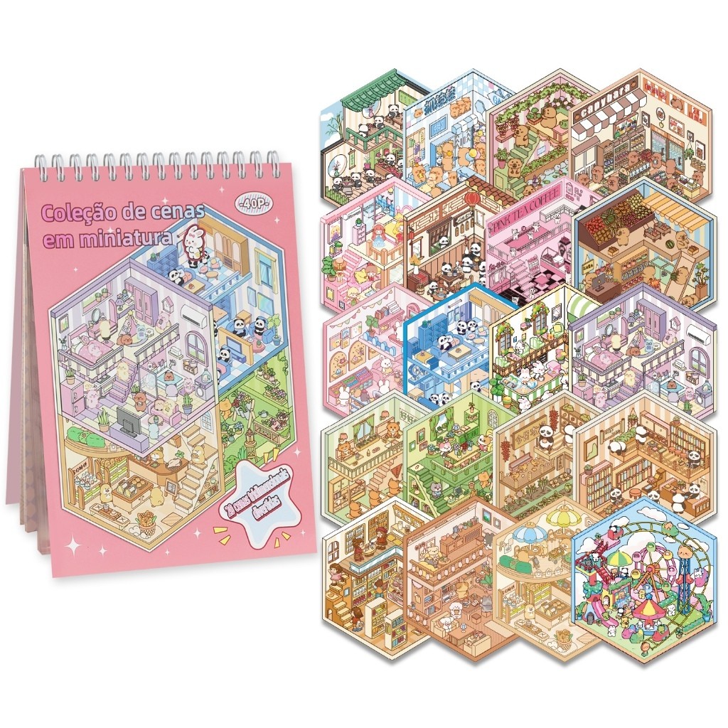 Adesivo Cenário Criar Cenas 3D para Scrapbooking e Decoração DIY ...