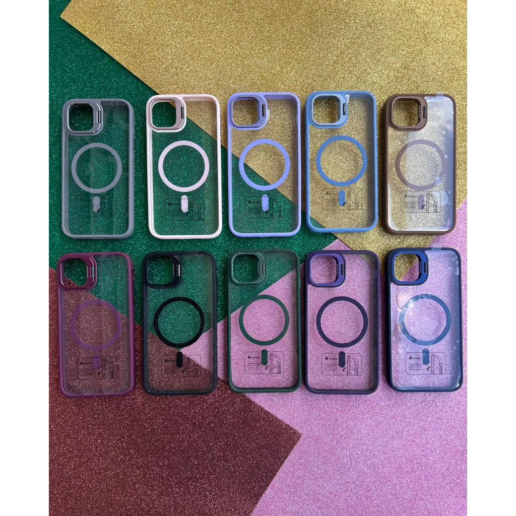 Capa iPhone MagSafe Com Tampa Câmera Janela Abre Fecha Proteção Lente ...