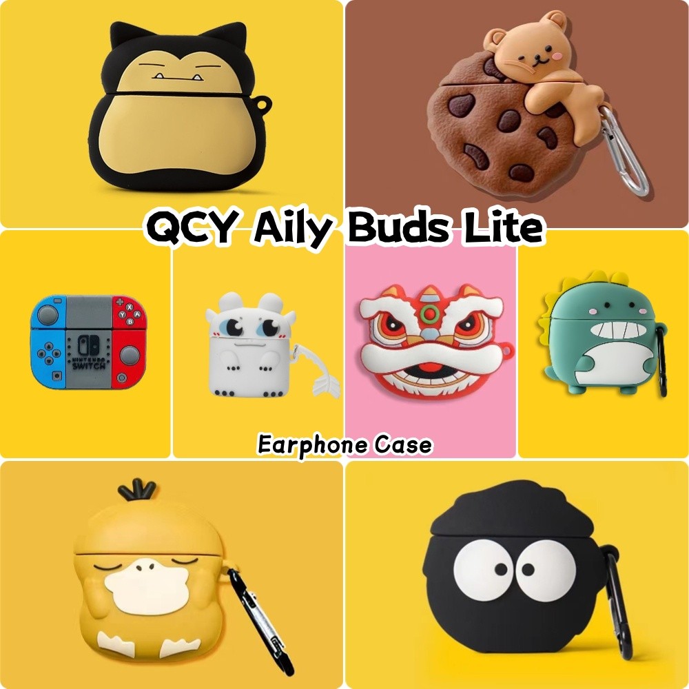 Para QCY Aily Buds Lite Caso Nicho Dos Desenhos Animados Macio Silicone ...