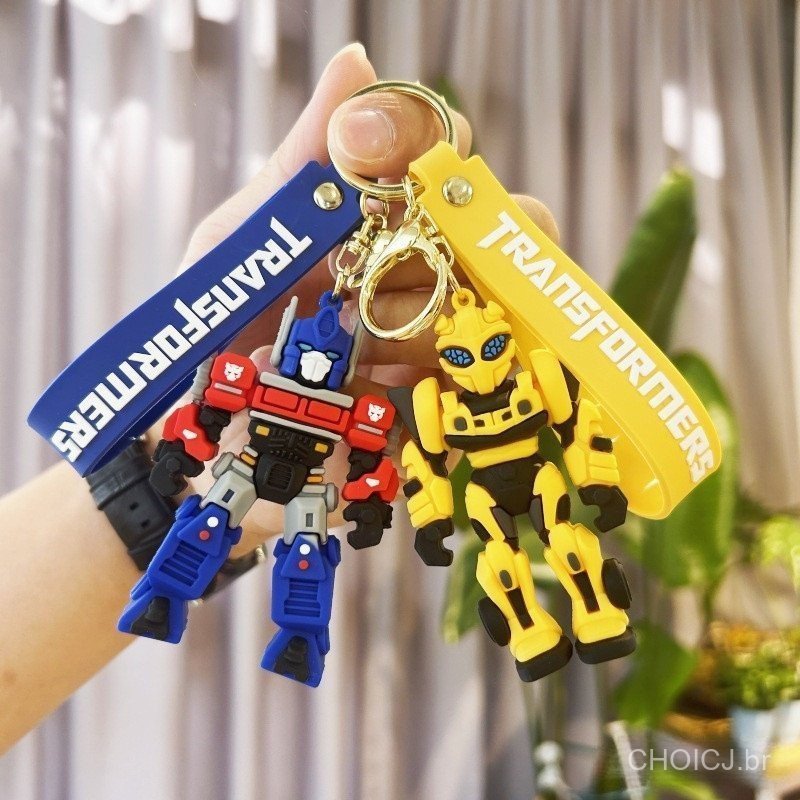 Chaveiro de Transformers Bonito Optimus Prime Bumblebee Figura 3D ...