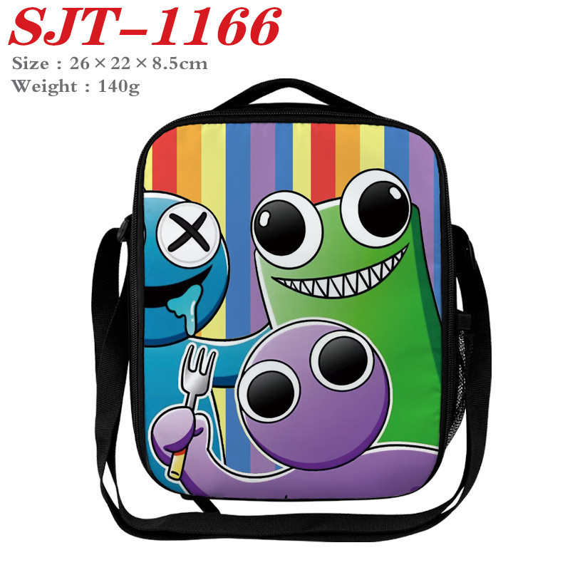 Rainbow Friends Cartoon Student Lunch Bag Multi-Função Bolsa Isolada De ...