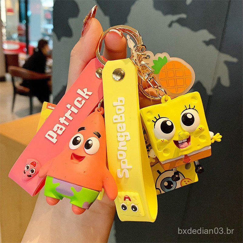 Chaveiro De Desenho Animado Bob Esponja Calça Quadrada Patrick Star ...