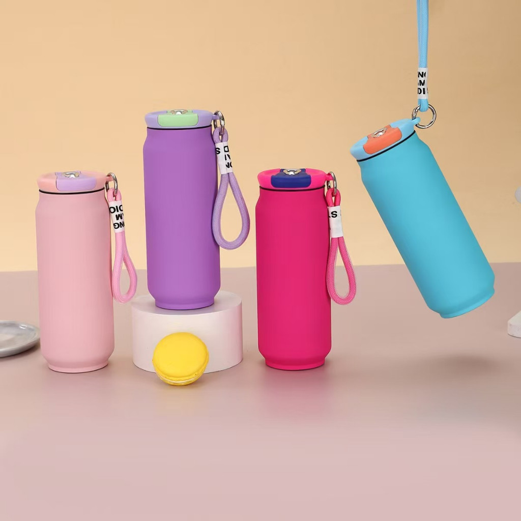 Garrafa Copo Térmico Inox 500ml Caneca Colorida Latinha Isolamento ...