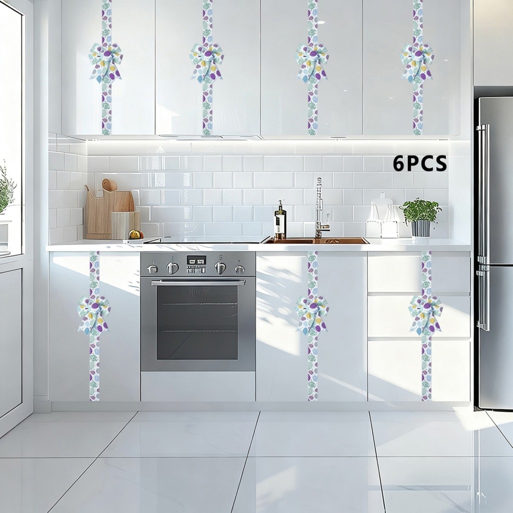 6 Pçs Arcos De Armário De Páscoa Para Cozinha Colorido Ovo Impressão ...