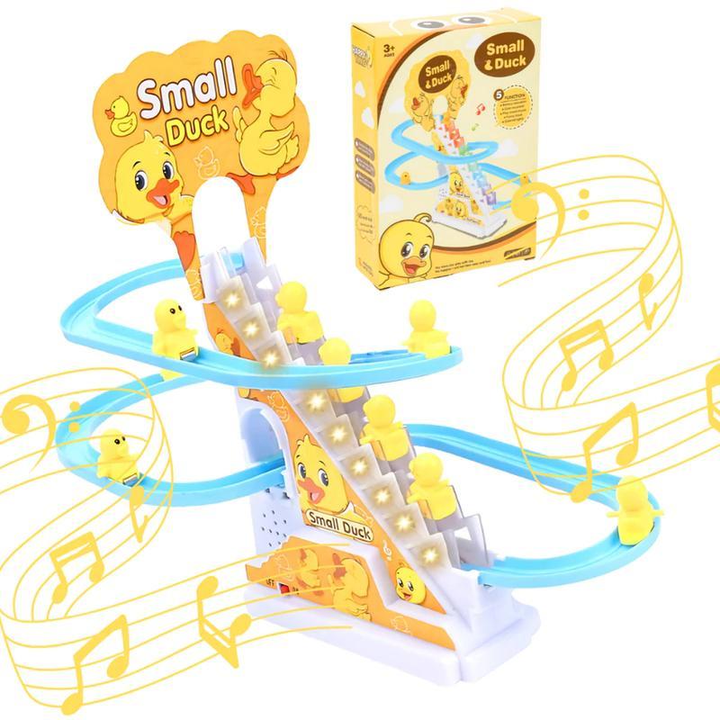 Pista Patinho Escorregador Musical Escada Com Luz Brinquedo Com 3 ...