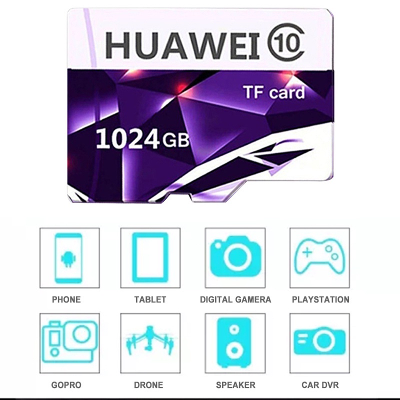 Cartão De Memória Huawei micro sd 128gb 256gb 512gb 1tb 64gb 32gb 16gb ...