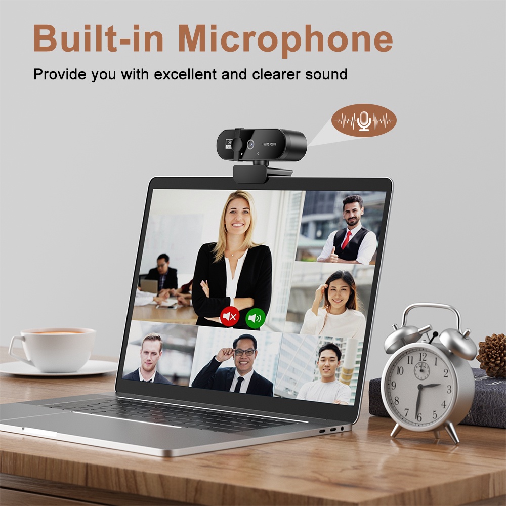 Mini webcam 4K 1080P , full HD Com Microfone , Foco Automático ...