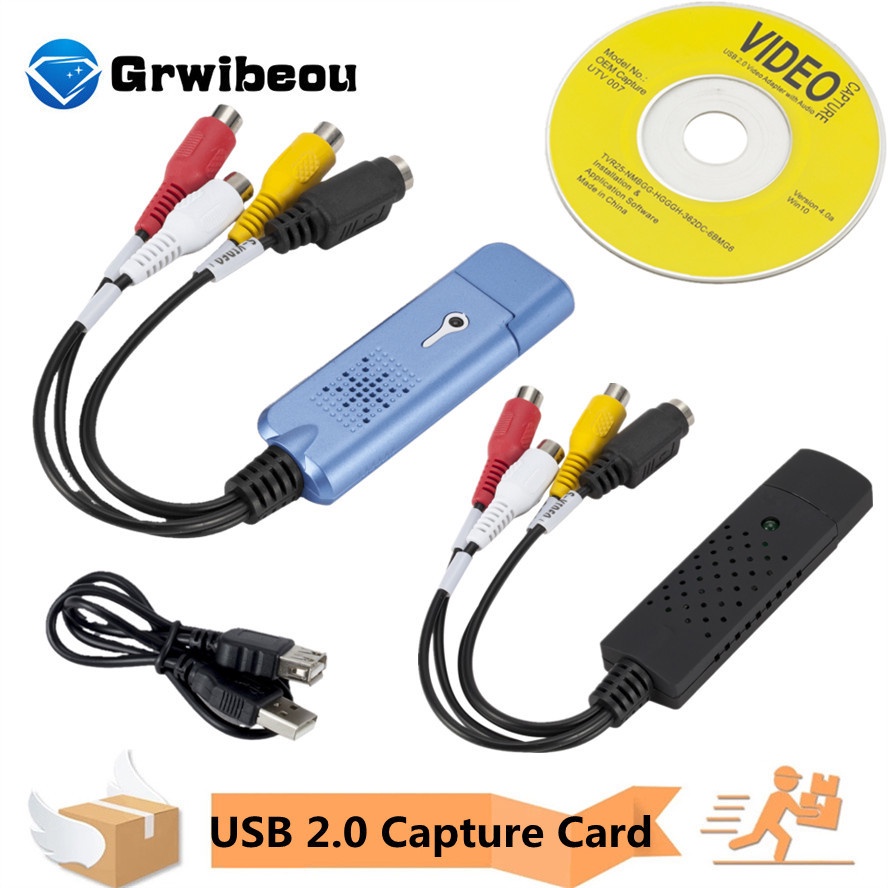 Conversor VHS Para Digital USB 2.0 De Vídeo Placa De Captura De Áudio ...