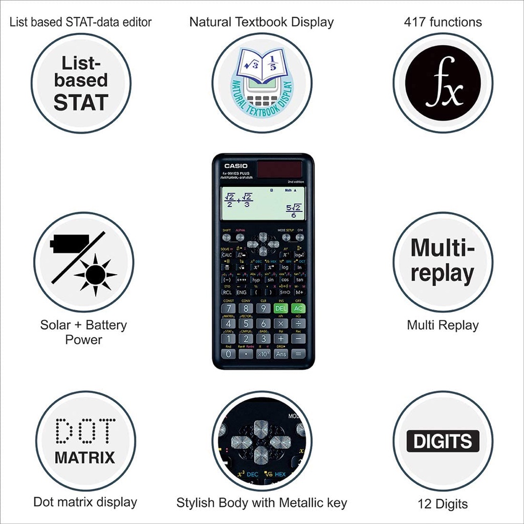 Calculadora Científica Original Casio FX-991EX FX-991ES Plus FX-82MS ...