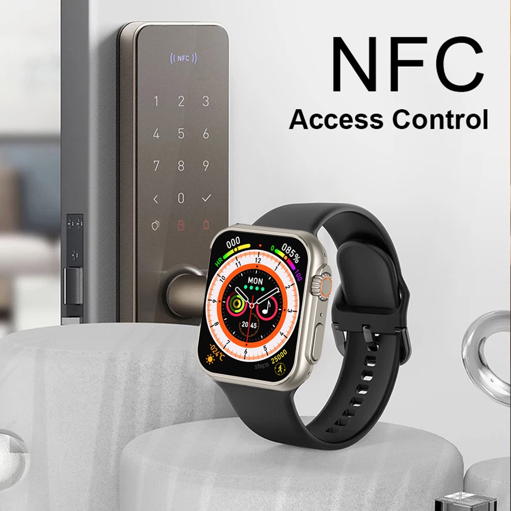 Relógio Original X8 ultra Smart watch series 8 NFC Monitor De Temperatura Corporal Bluetooth ...