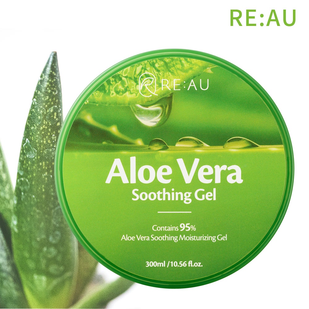 Re Au Gel Hidratante Calmante Aloe Vera Chá Verde Vitamina C 95 Corpo Facial 300ml Cuidados
