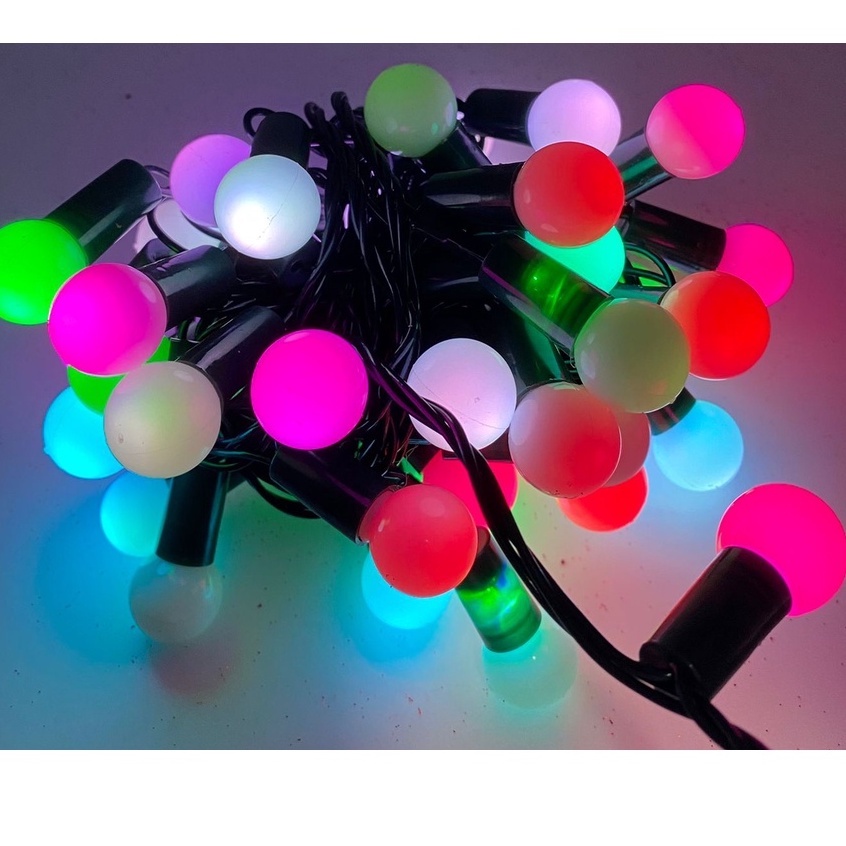 Pisca Pisca Natal bolinha RGB cordão com 6 metros 40 leds coloridos ...