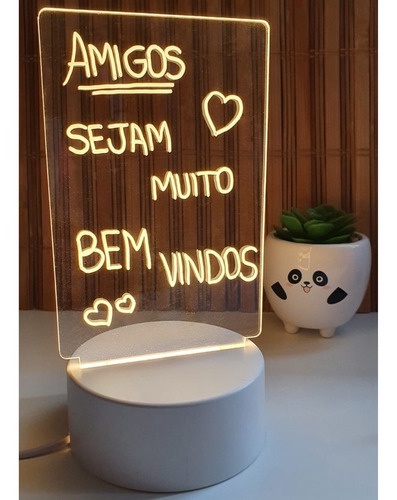 Luminária de notas Mensagem Criativa Placa Letreiro LED | Shopee Brasil