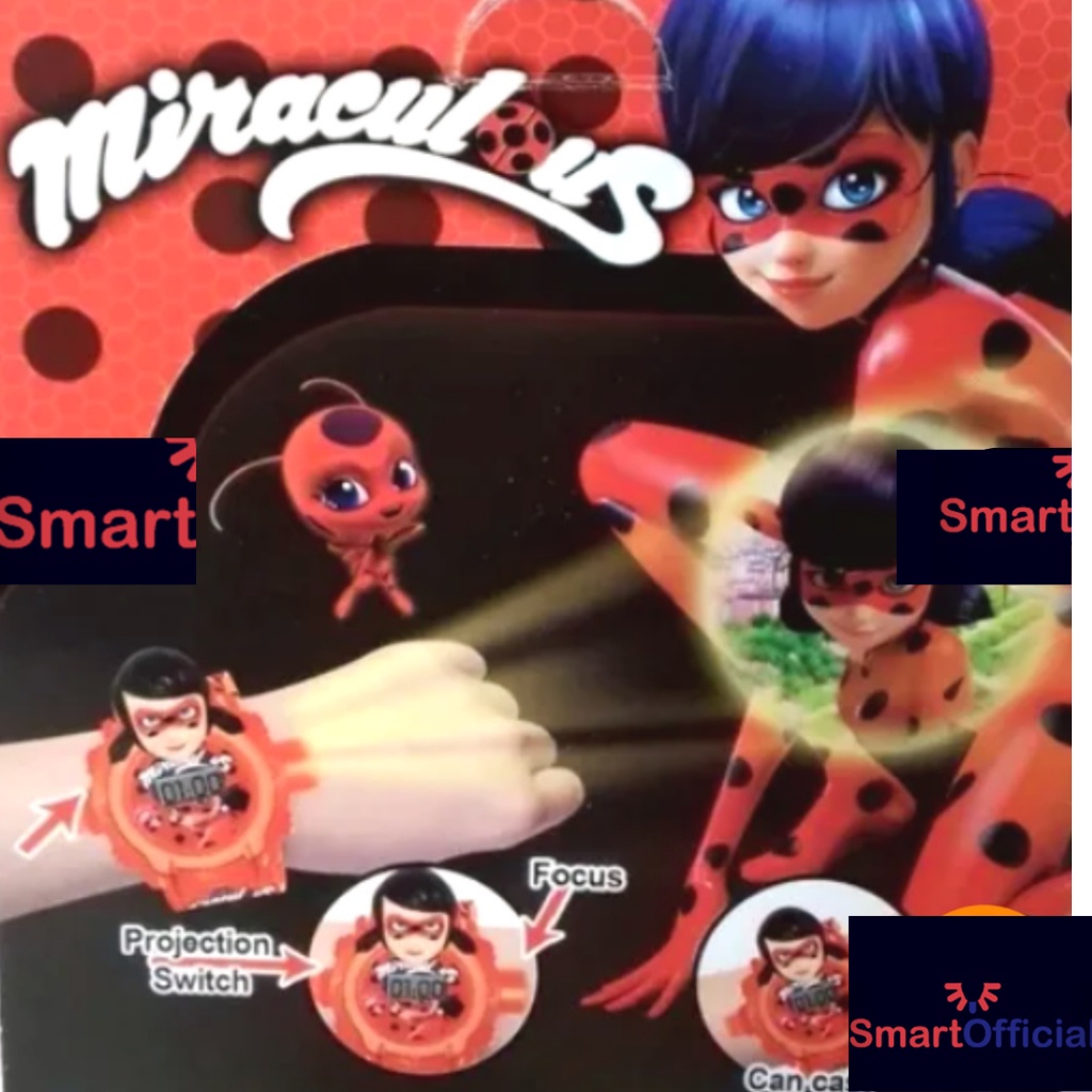 Relógio Digital LADYBUG Com Projetor 24 Imagens Miraculous SMART ...
