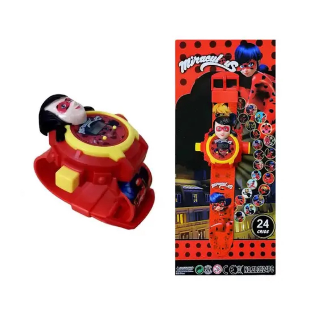 Relógio Digital Infantil Ladybug Miraculous Com Projetor de Imagem ...