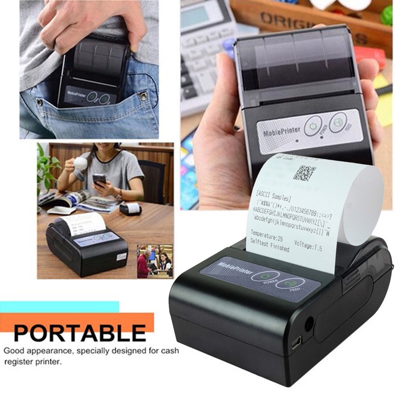 Mini Impressora Portatil Bluetooth Termica 58mm Android KP1025 ...