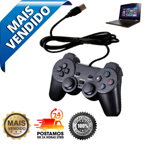 Controle Joystic Manete Usb Dual Shock Analógico Pc Ps2 note | Shopee ...