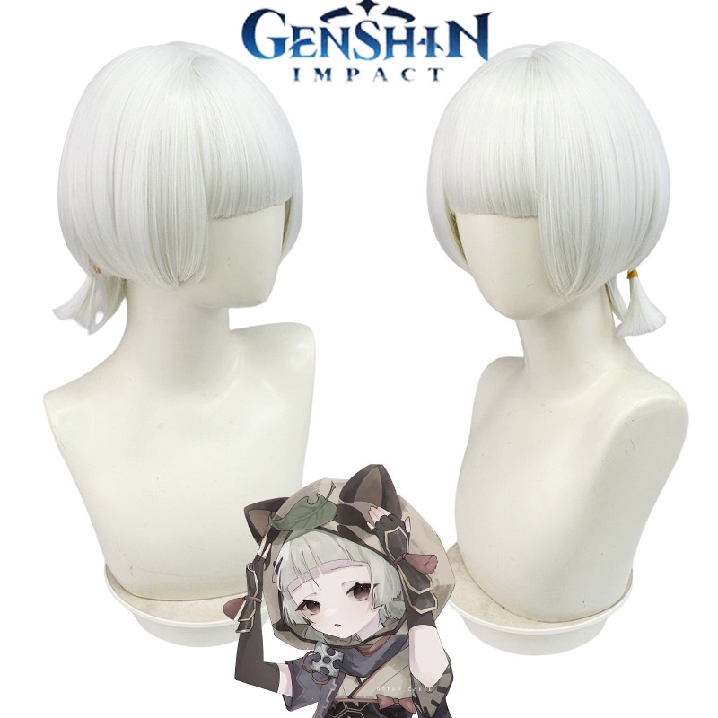 Genshin Impact Sayu Cosplay Wig Hair Carnival Comic Party Prop Fan ...