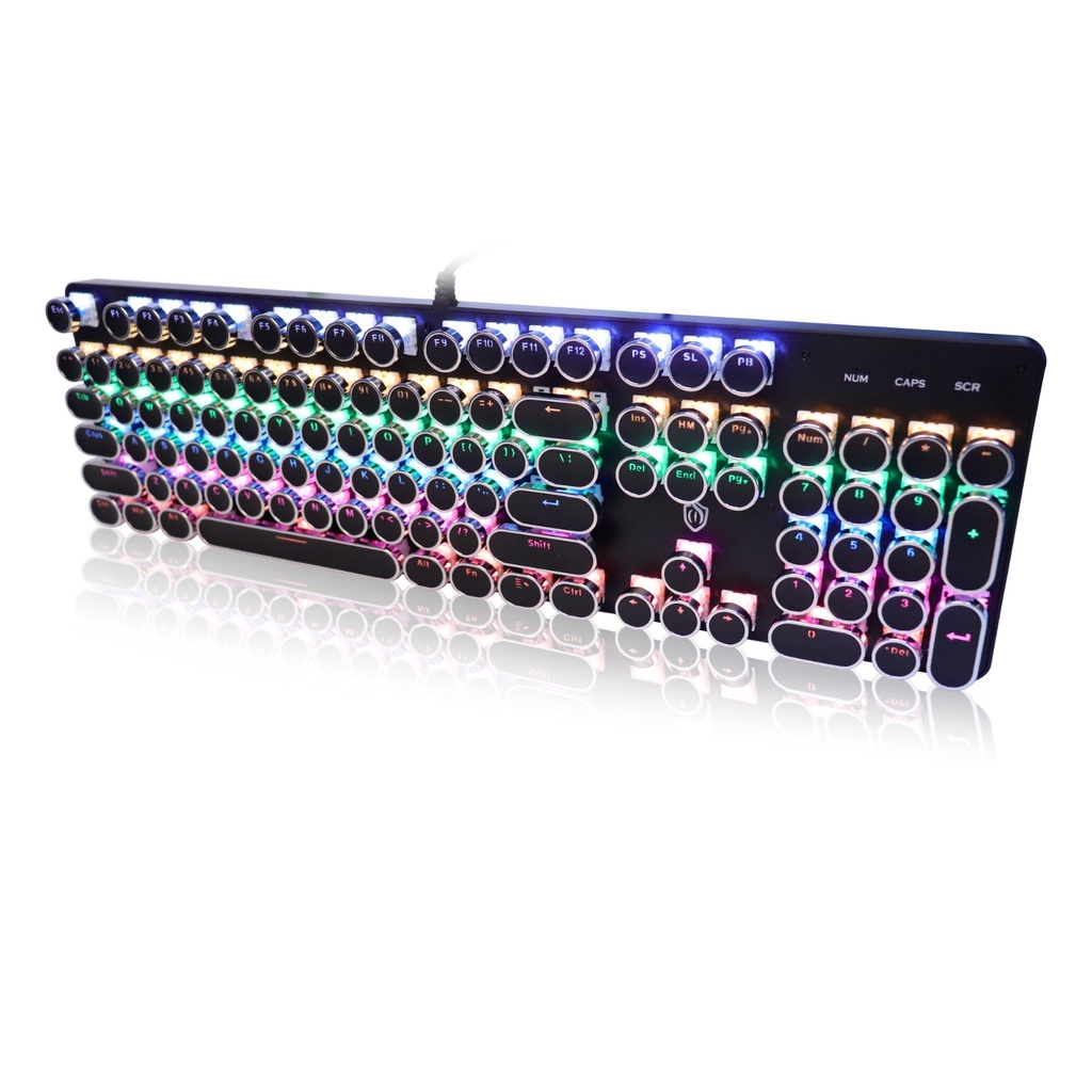 Wired Keyboard Retro Punk Keyboard Mechanical Keyboard English Layout ...