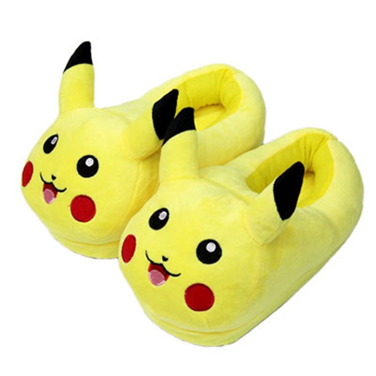 Pokemon Cartoon Anime Plush Pantufas De Algodão Pikachu Psyduck ...
