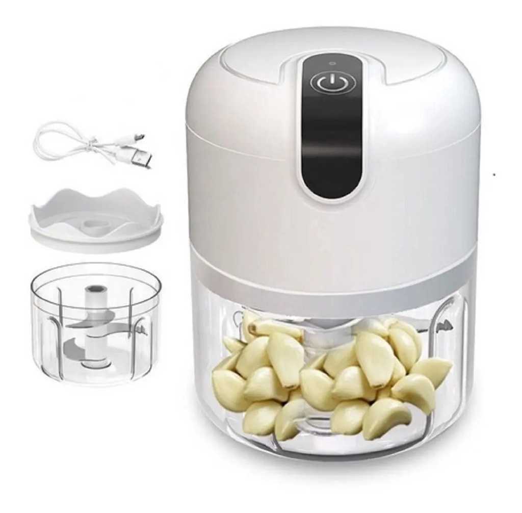 Mini Processador Elétrico De Alho E Legumes 3 Lâminas BRANCO ótimo para ...