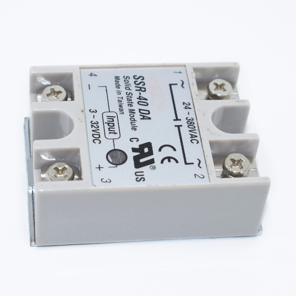 SSR-40 DA Relé De Estado Sólido 40DA DC Para AC Módulo De Controlador De Temperatura 24V-380V ...