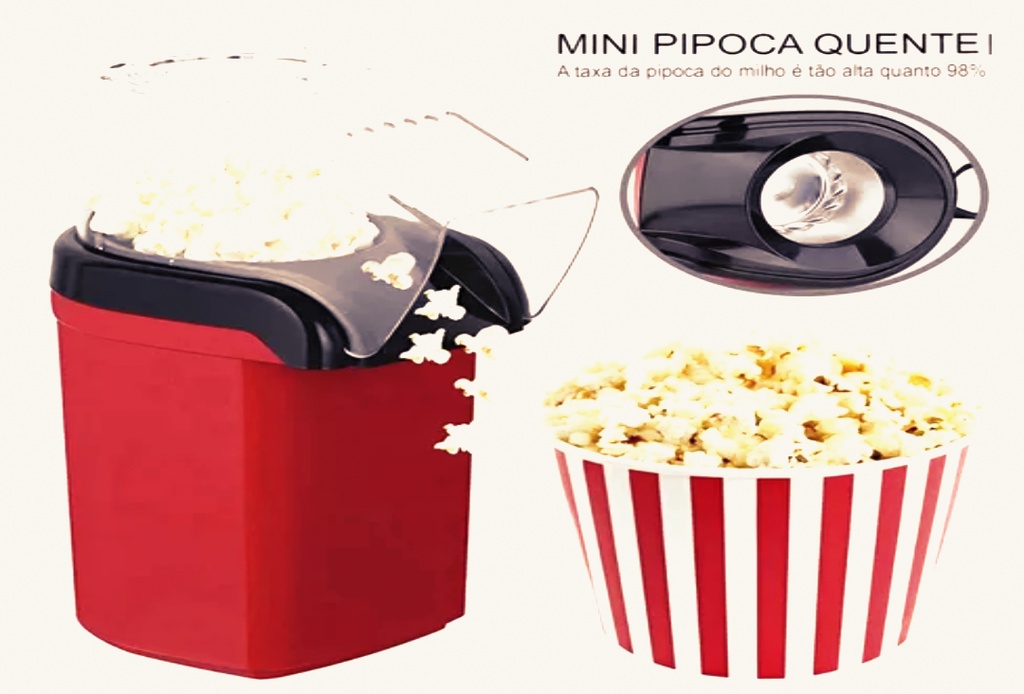 Mini Pipoqueira Elétrica A Praticidade do Ar Quente na Hora de Fazer ...