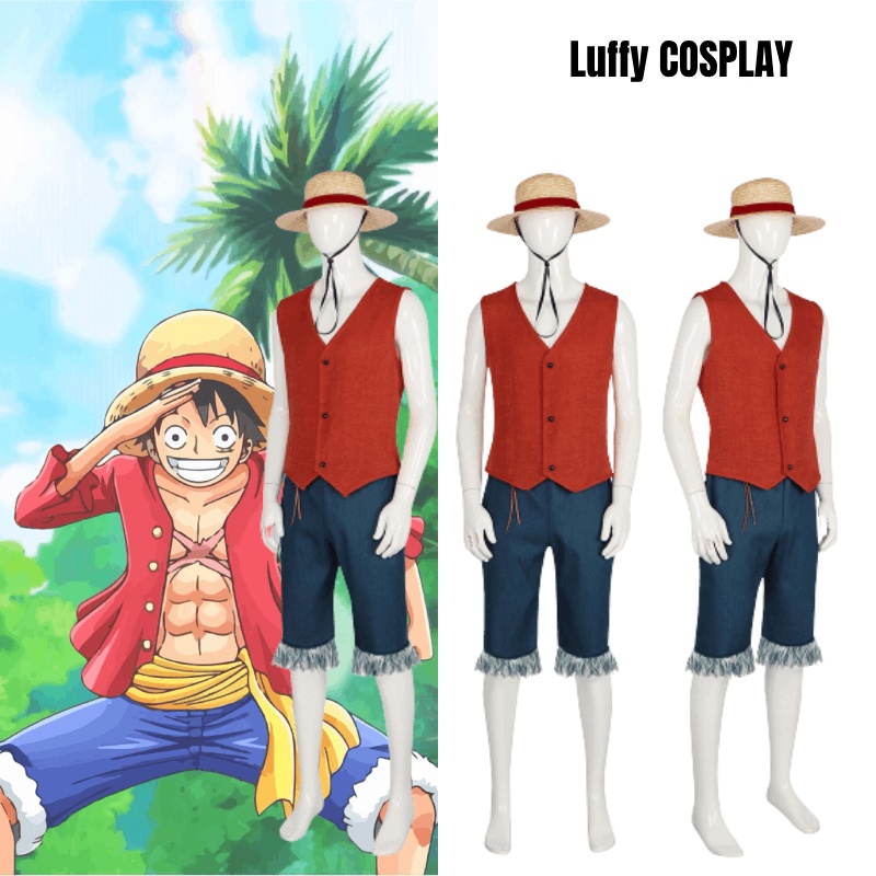 Traje De Filme One Piece Luffy Real-life Perfeito Para Fãs | Shopee Brasil