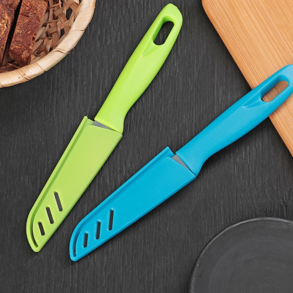 Faca Afiada Lamina De Aço Inox Com Capa Protetora Cozinha Domestica ...