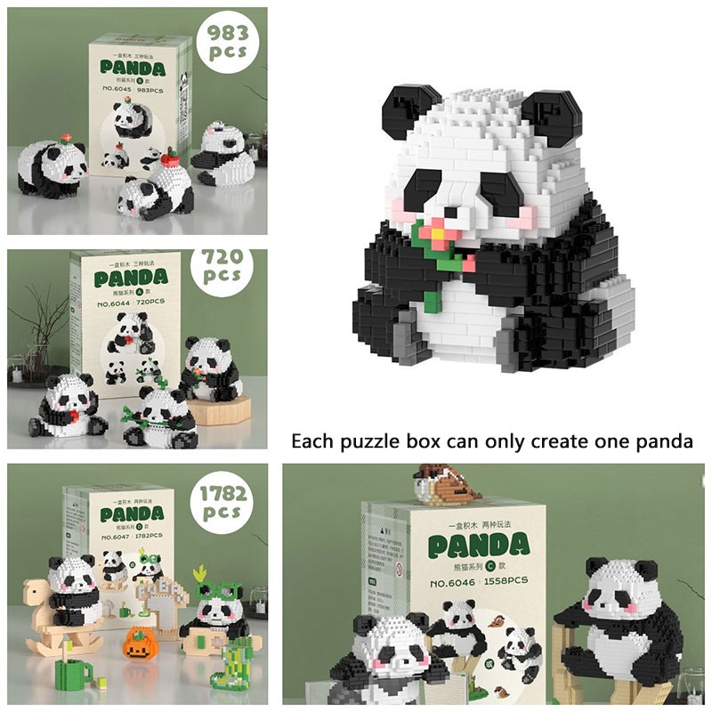 Blocos De Construção Em Miniatura Panda Melhoram O Foco E A ...