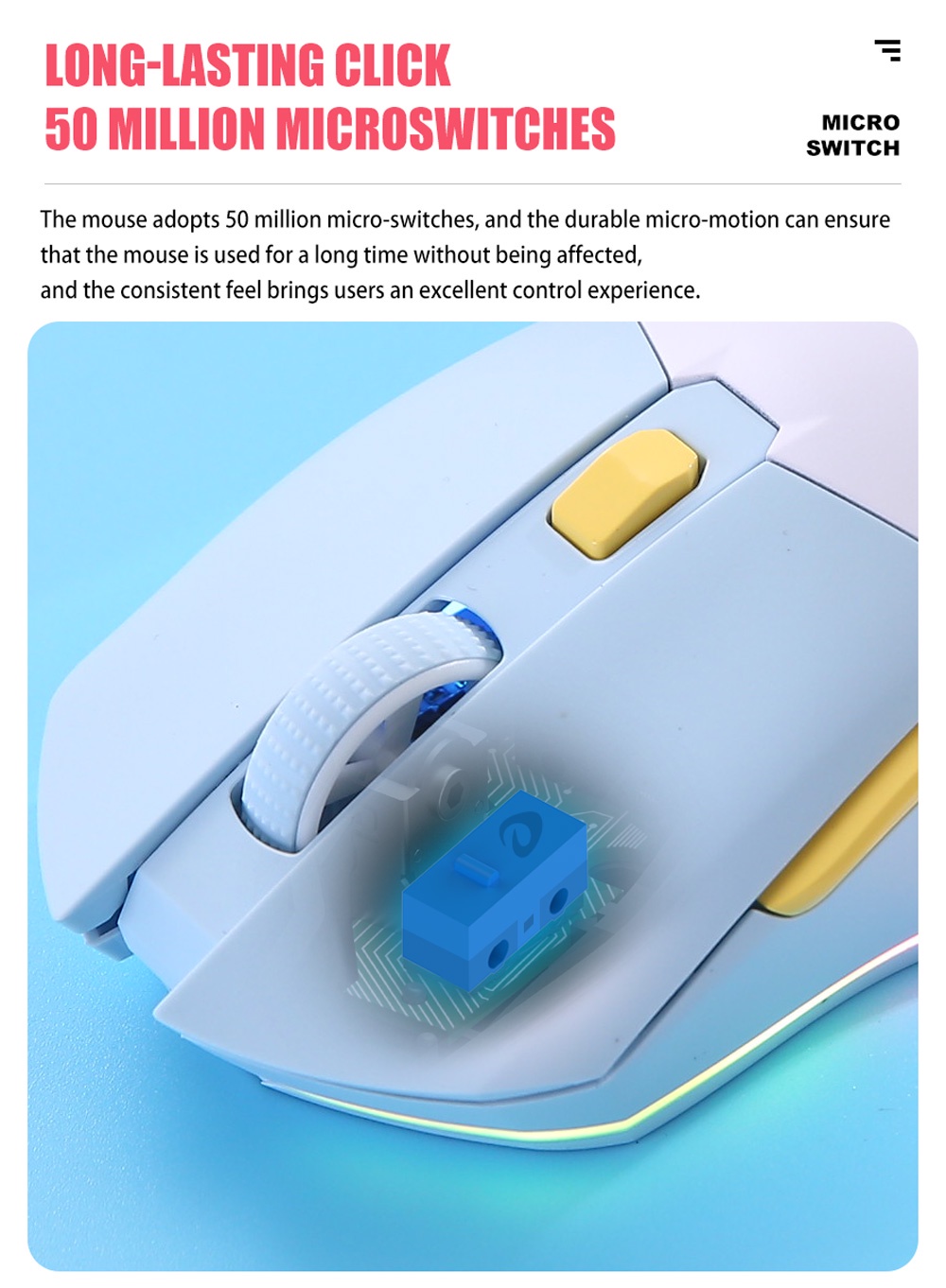 DAREU Dual Modes Gamer Mouse RGB 2.4G Ratos De Jogos Sem Fio Com ...
