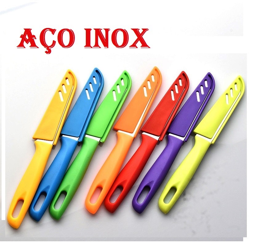 Faca Afiada Lâmina Aço SMART Reta Facas de Cozinha Coloridas para ...
